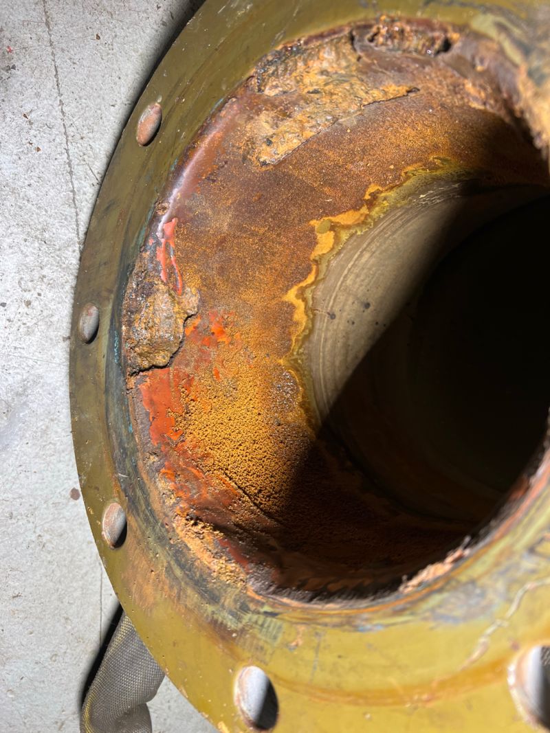 Example of coated carbon steel Salt Water inlet Scubber pipe ...